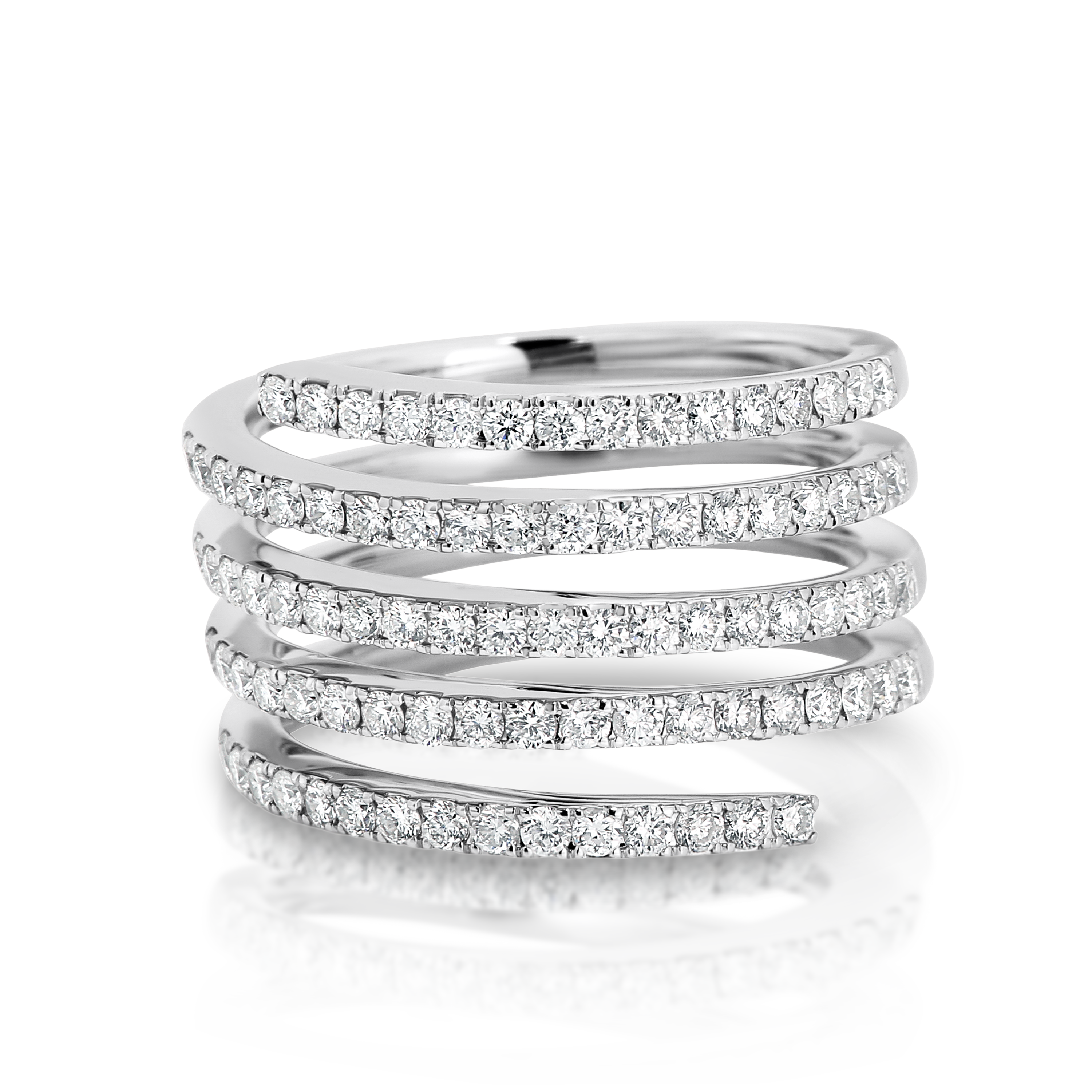 18k Gold Lab Diamond Coil Ring | Rings | Deltora Diamonds AU